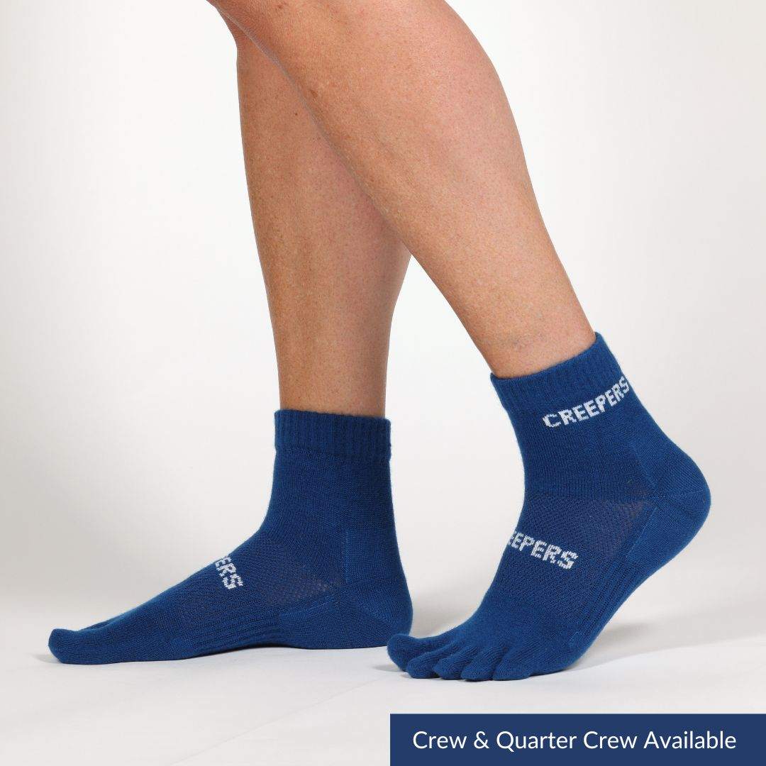 Peacock Blue | Creepers Merino Toe socks | Creepers Socks