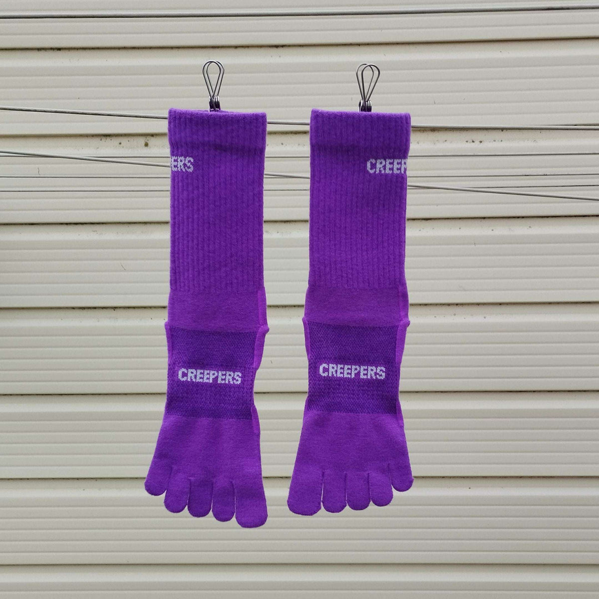 COMING SOON: Alpenglow | Purple Merino Toe Socks | Creepers Socks